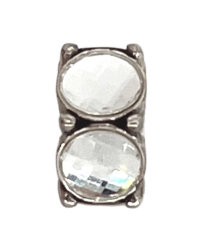 Brighton Roundabout Bead in Crystal & Silver