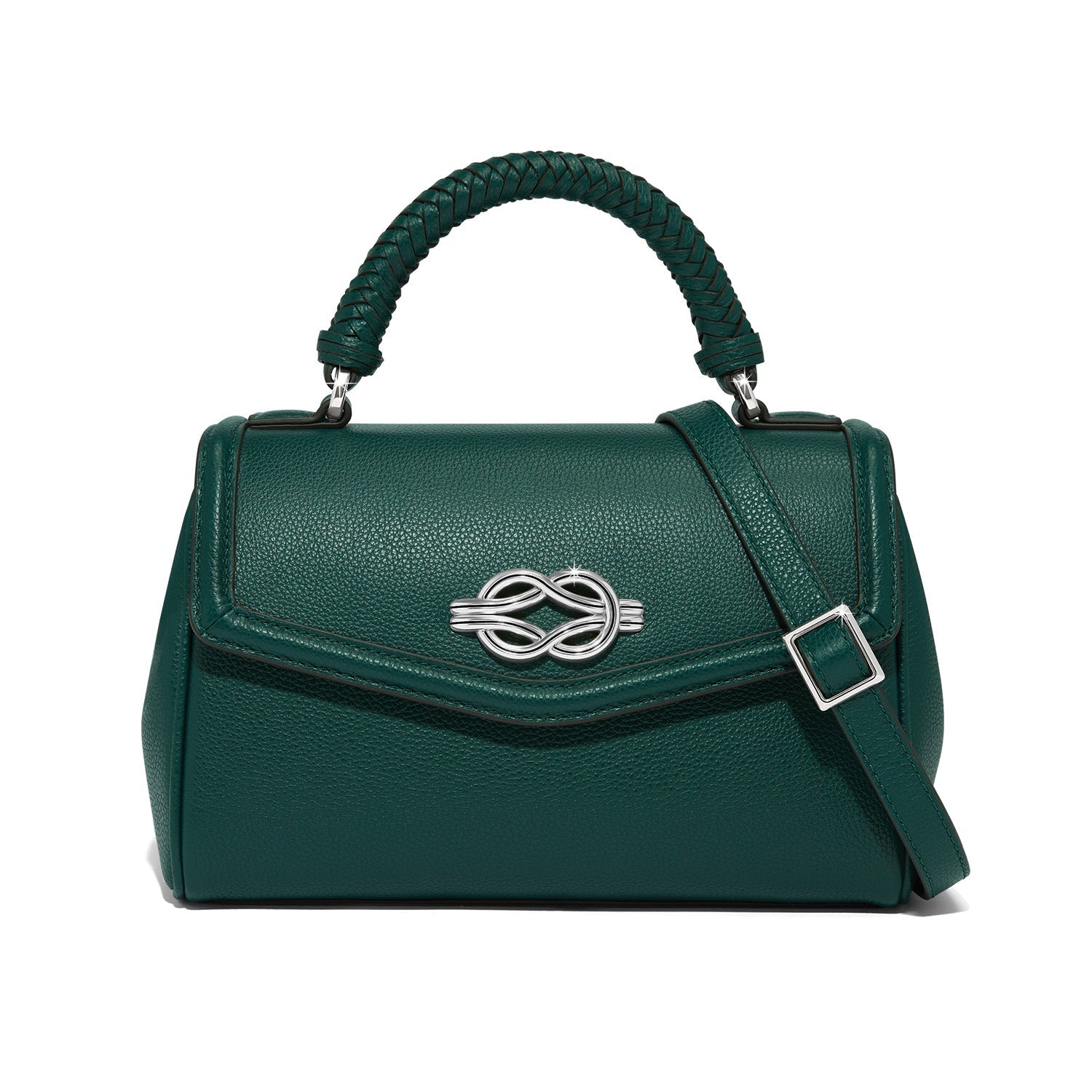 Brighton Tate Flap Satchel – Jewel Green | Leather Convertible Handbag