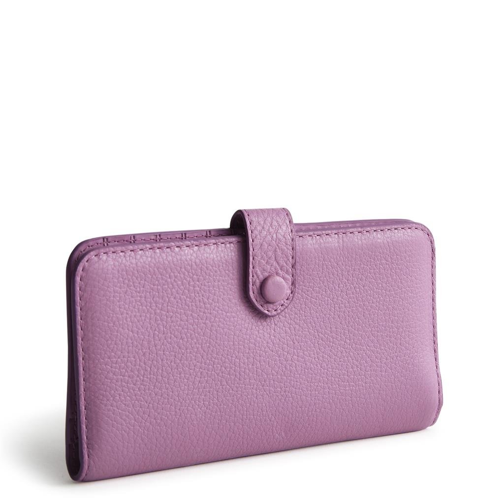 Vera Bradley Tab Wallet in Leather - Smoky Grape