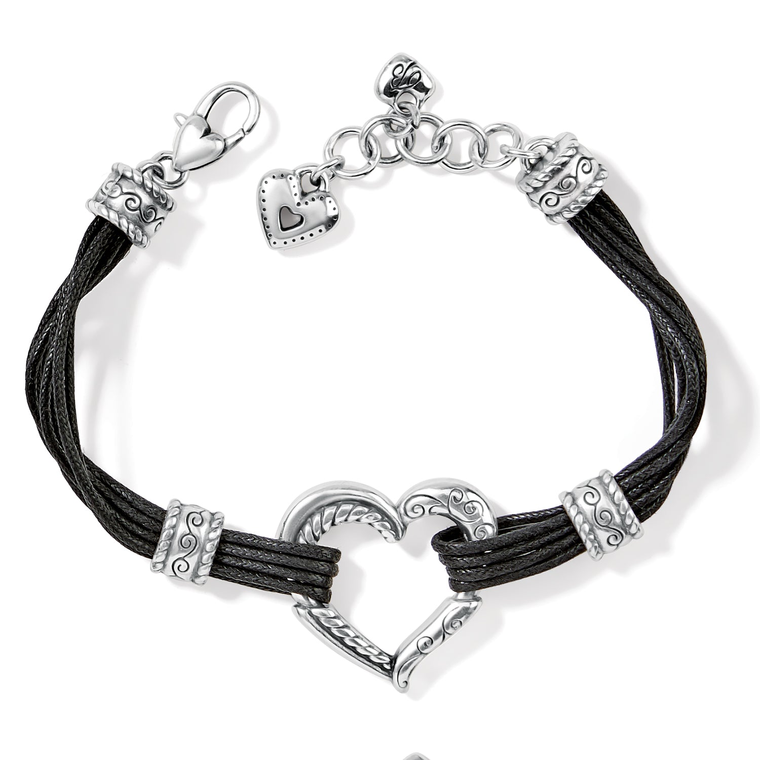 Brighton Black Heritage Heart Bracelet