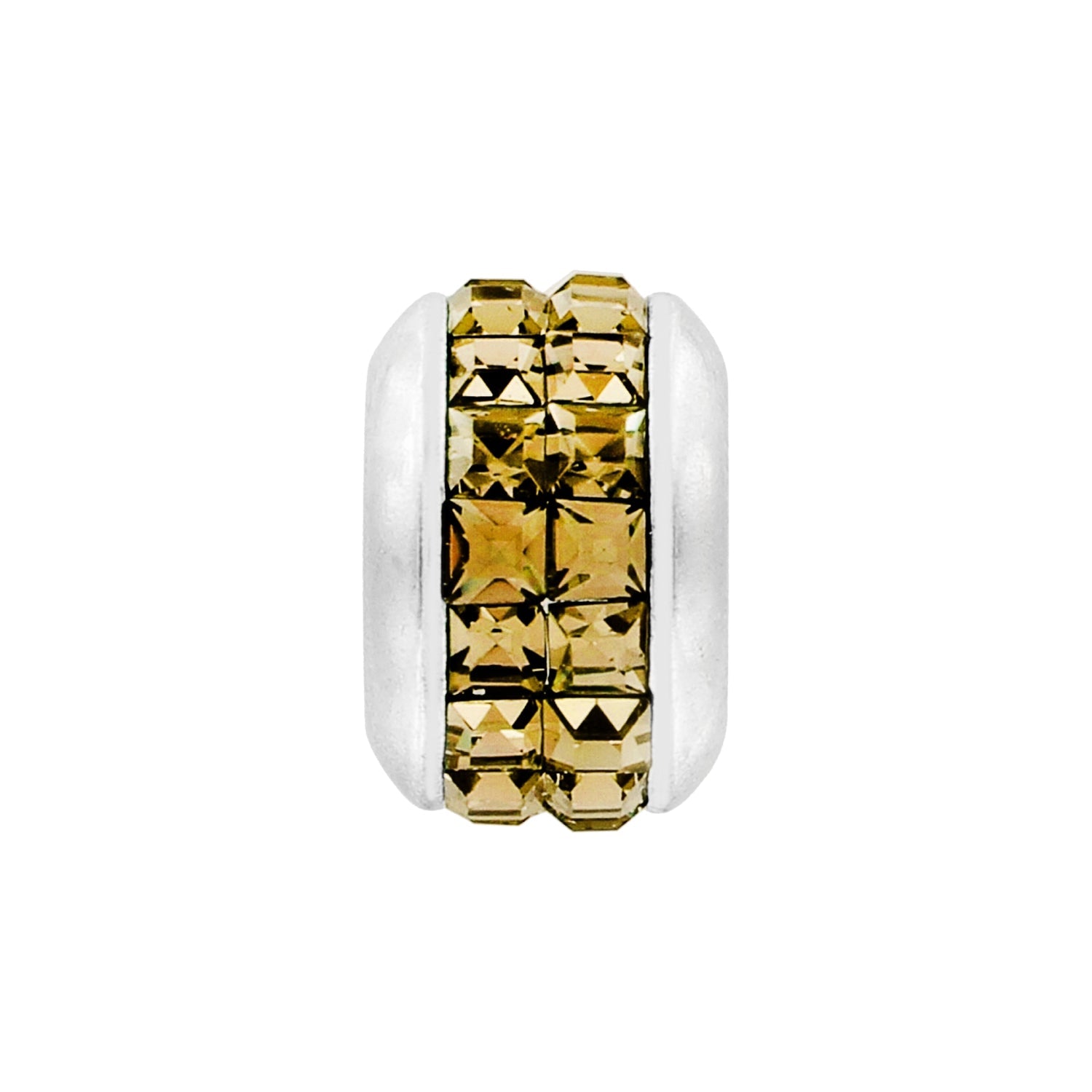 Brighton Spectrum Crystal Bead | Silver & Topaz