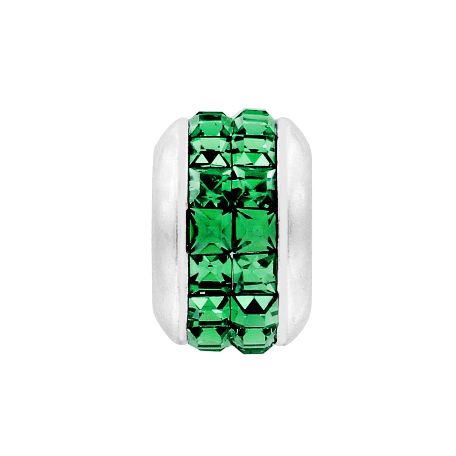 Brighton Spectrum Crystal Bead | Silver & Green